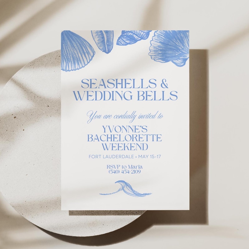 Seashell Invitations - Etsy