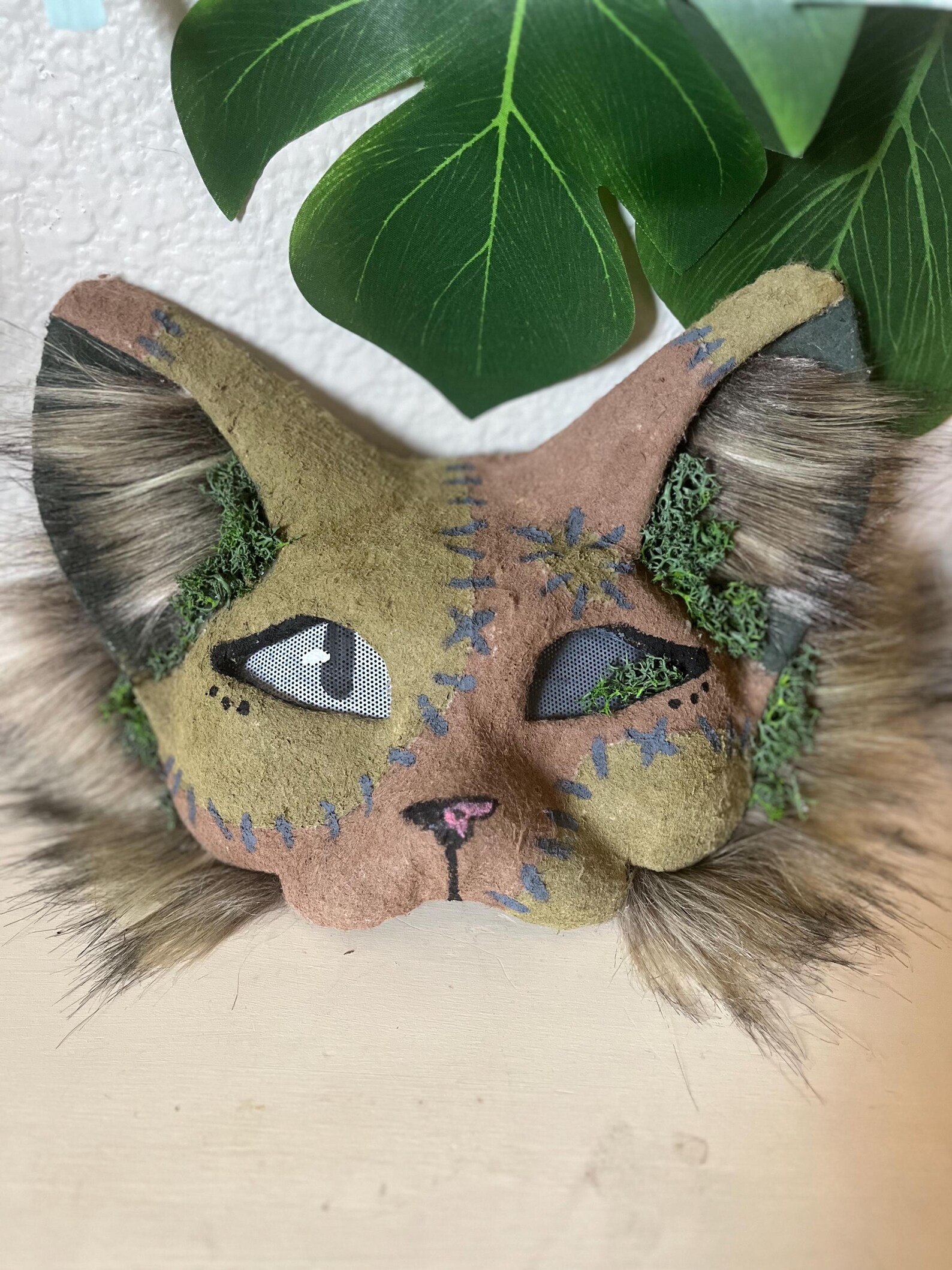 Zombie Moss Cat Therian Mask - Etsy