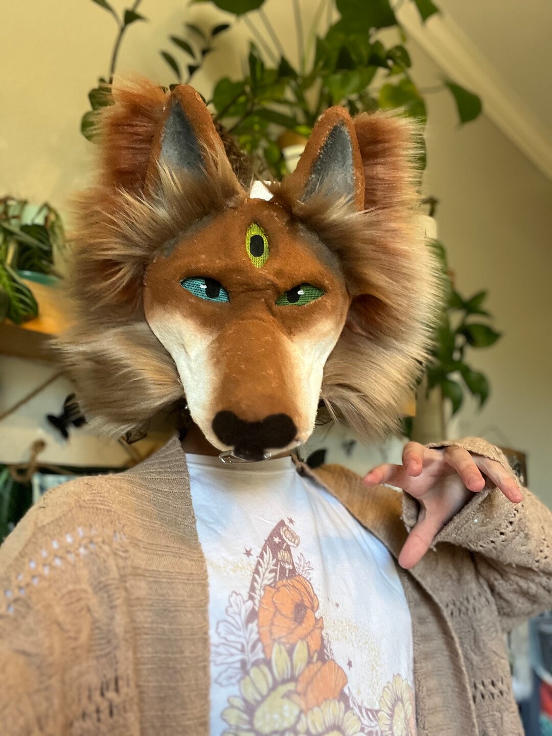 Three Eyed Fox Therian Mask NEED GONE - Etsy