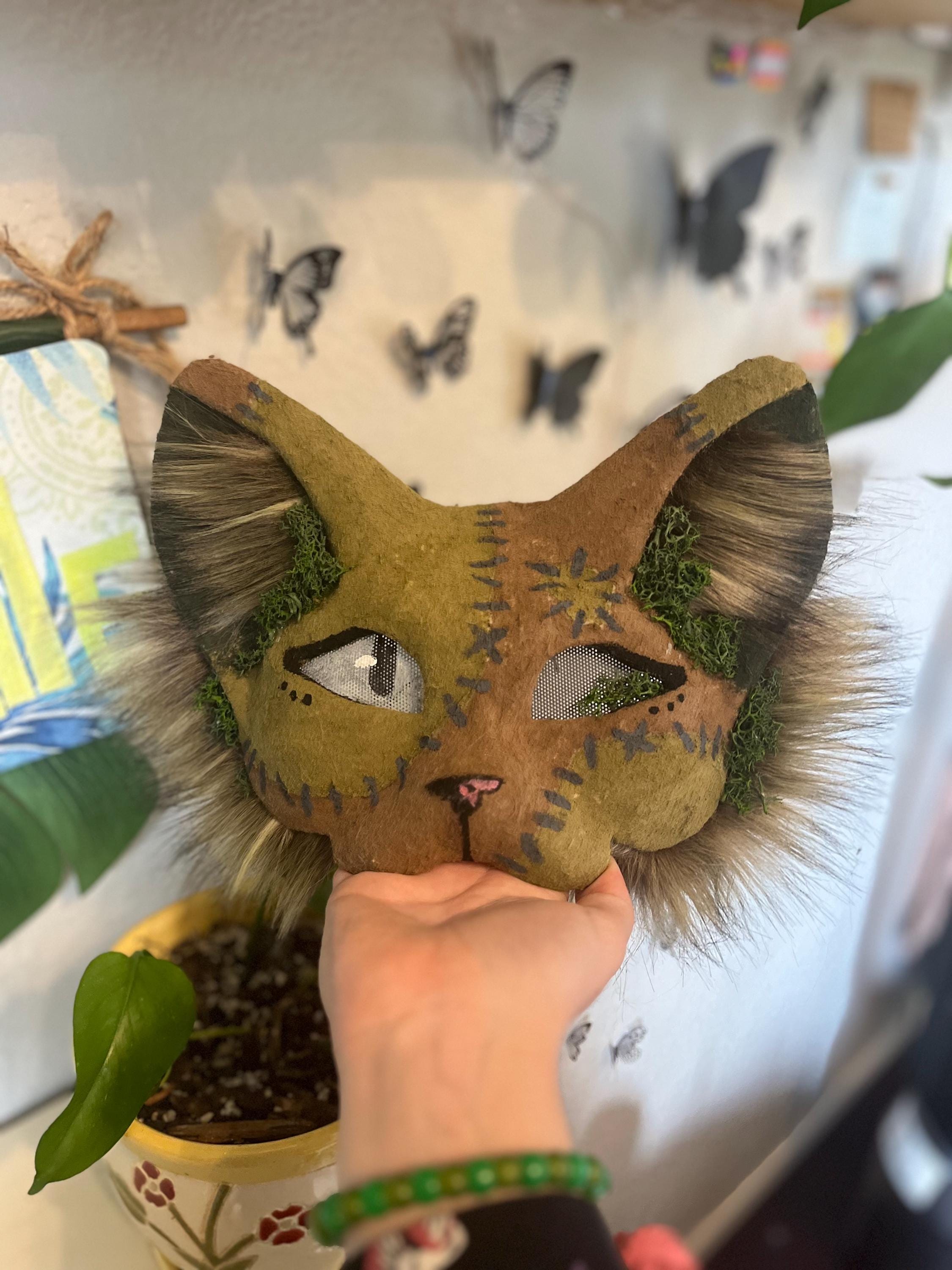 Zombie Moss Cat Therian Mask - Etsy