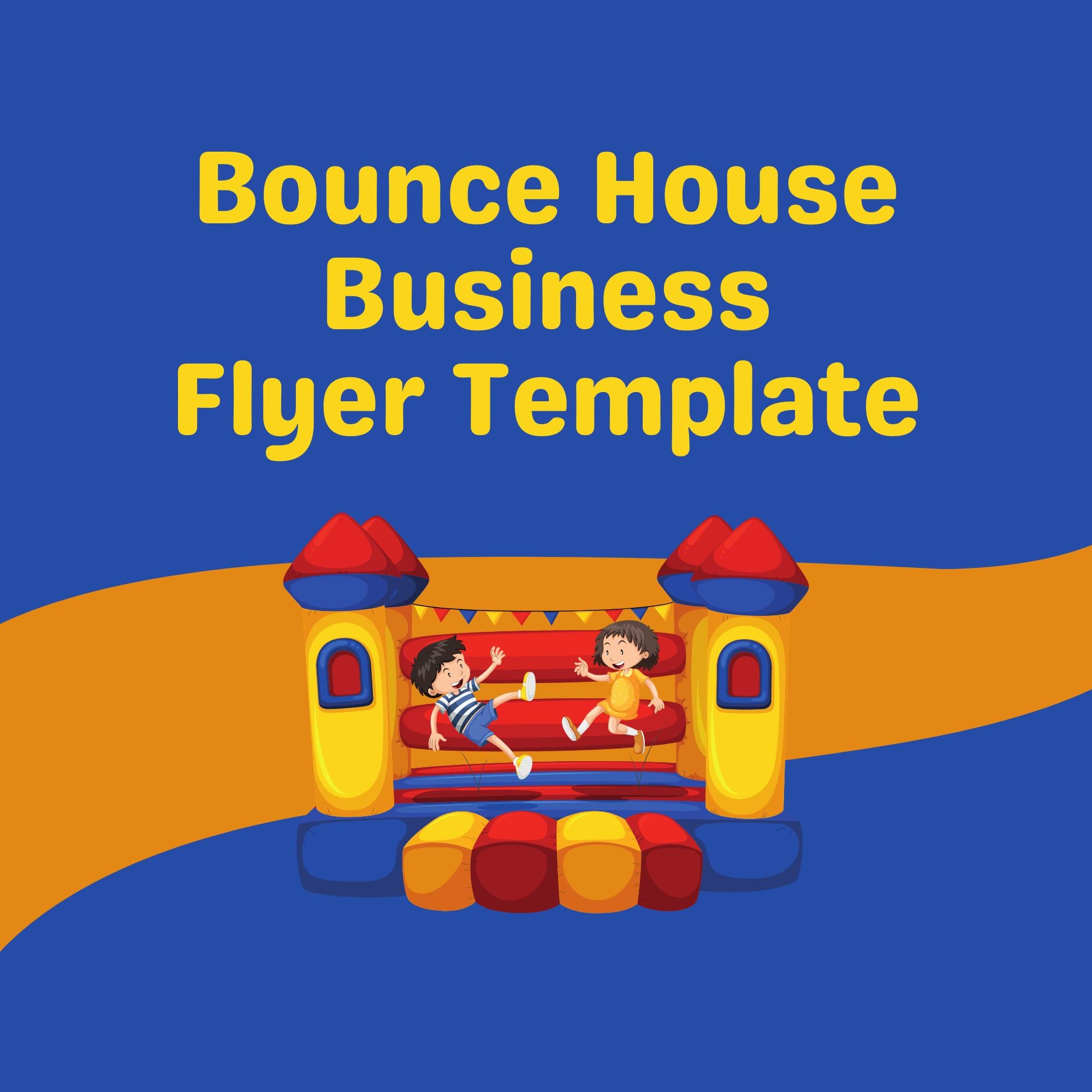 Bounce House Flyer Template - Editable Canva Design for Party Rentals ...