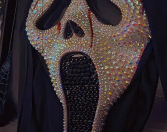 Ghostface Bling Crystal Rhinestone Scream Mask - Etsy