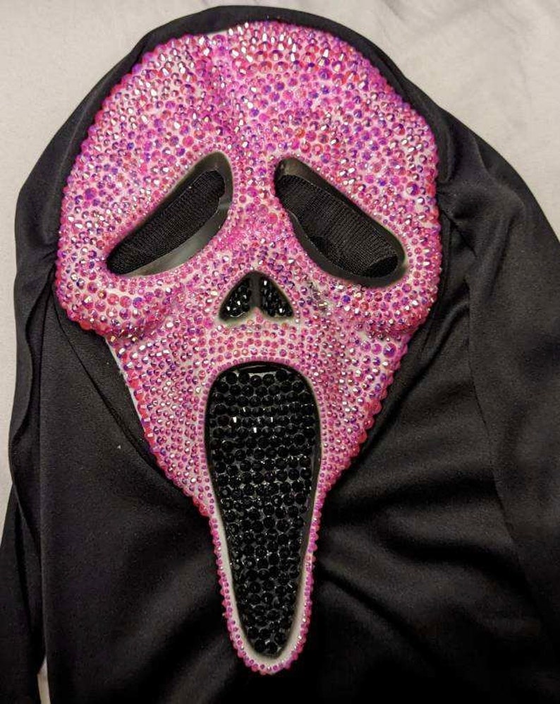 Custom Bedazzled Ghostface Scream Mask Pink Style - Etsy