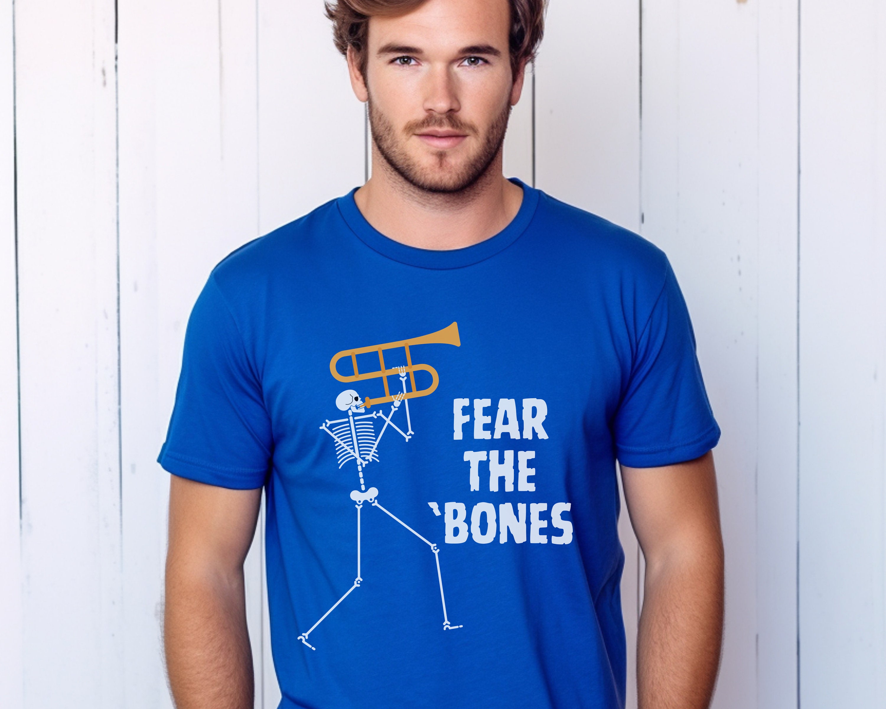 Fear the Bones Trombone Halloween T-shirt - Etsy