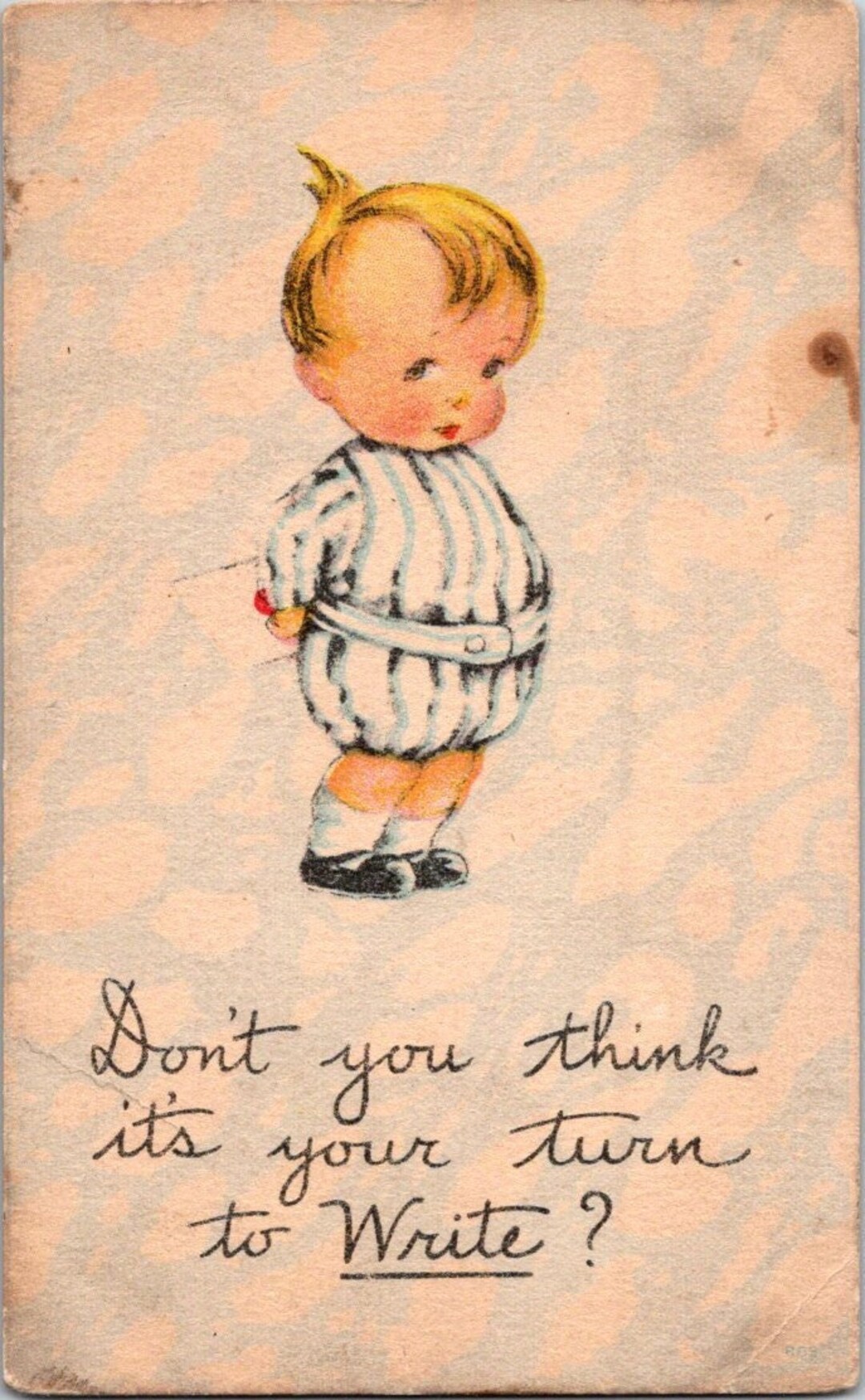 C1915 RARE Twelvetrees Postcard, Boy Hiding Letter Behind Back Vintage ...