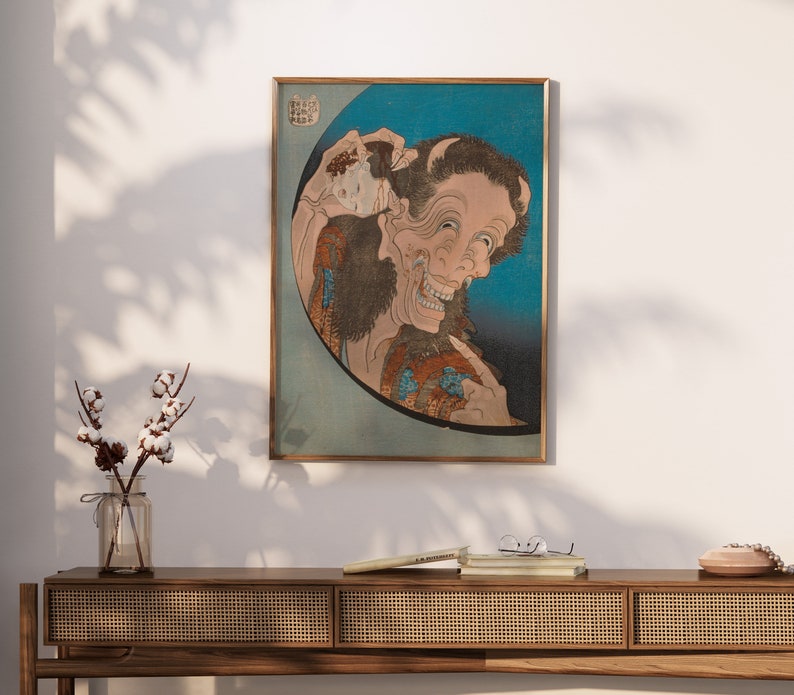 Yokai Set of 4 katsushika Hokusai Wall Art Gallery - Etsy