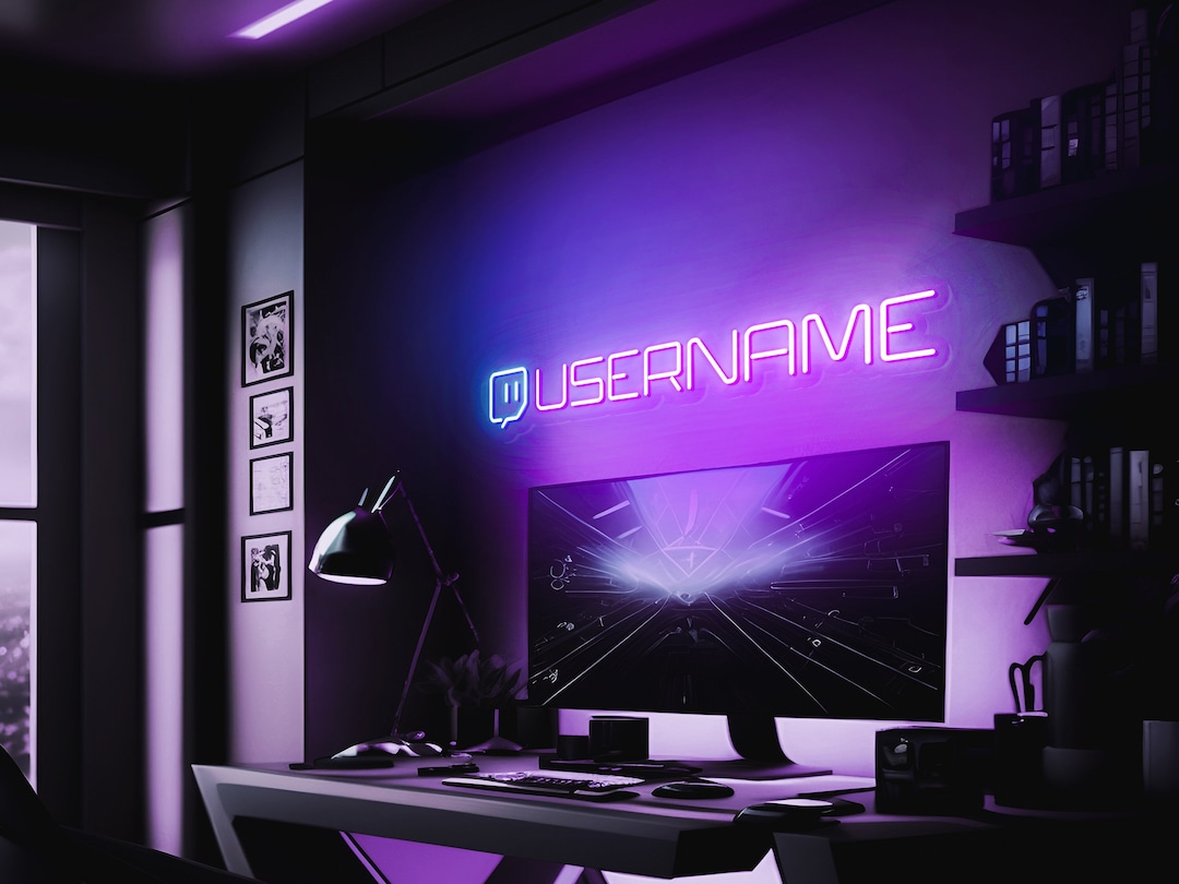 Gamer Neon Sign Custom, Game Room Decor, Personalized Gamer Tag Sign ...