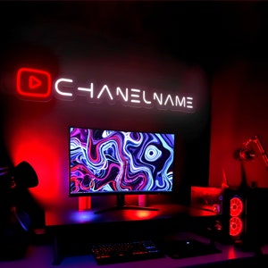 Gamer Neon Sign Custom, Game Room Decor, Personalized Gamer Tag Sign ...