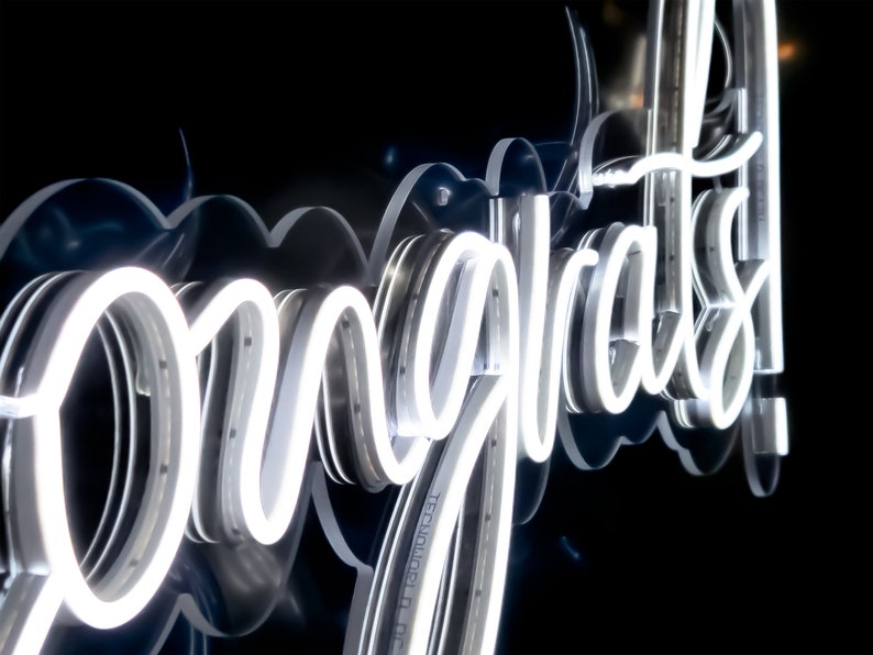 Congrats Neon Sign Graduation Party Decor Class of 2023 Neon - Etsy