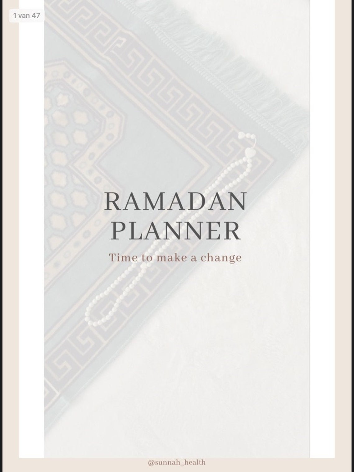 Ramadan Planner Printable, Instant Download, Productivity Planner ...