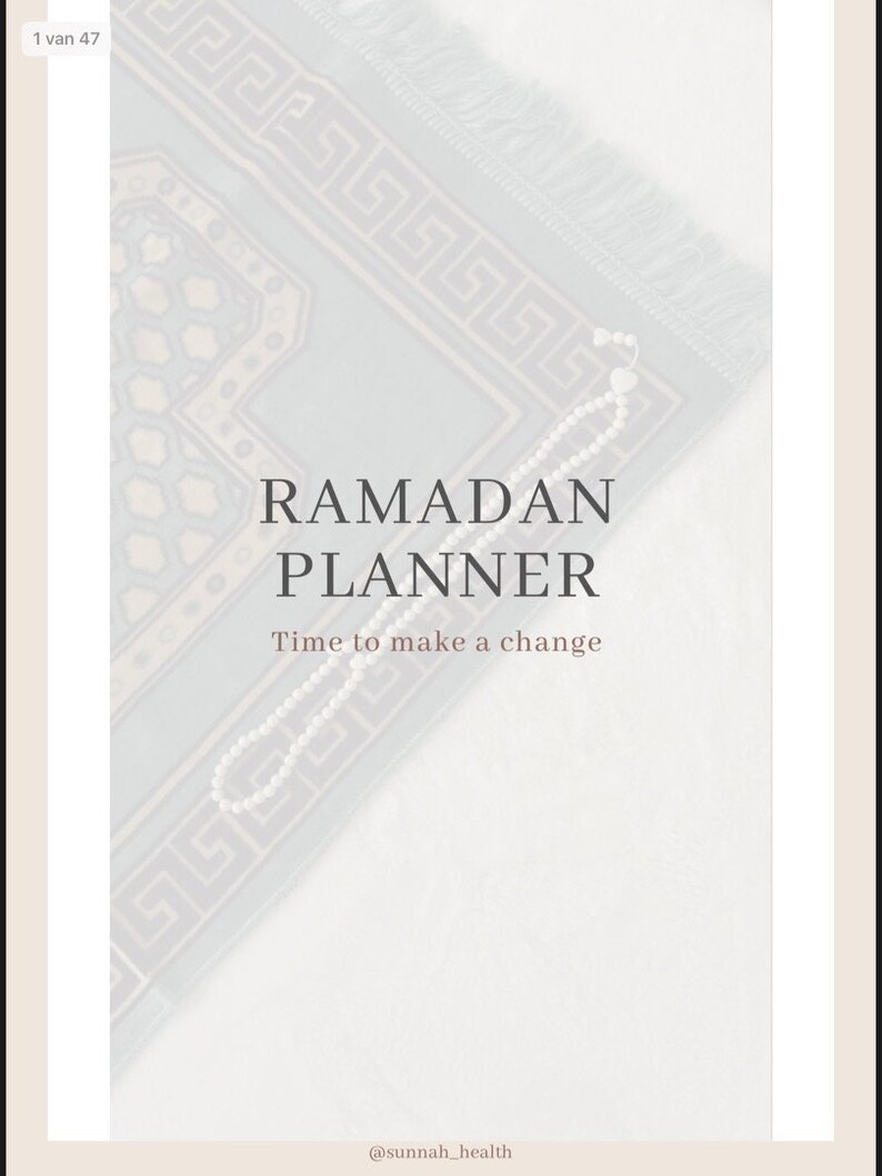 Ramadan Planner Printable, Instant Download, Productivity Planner ...