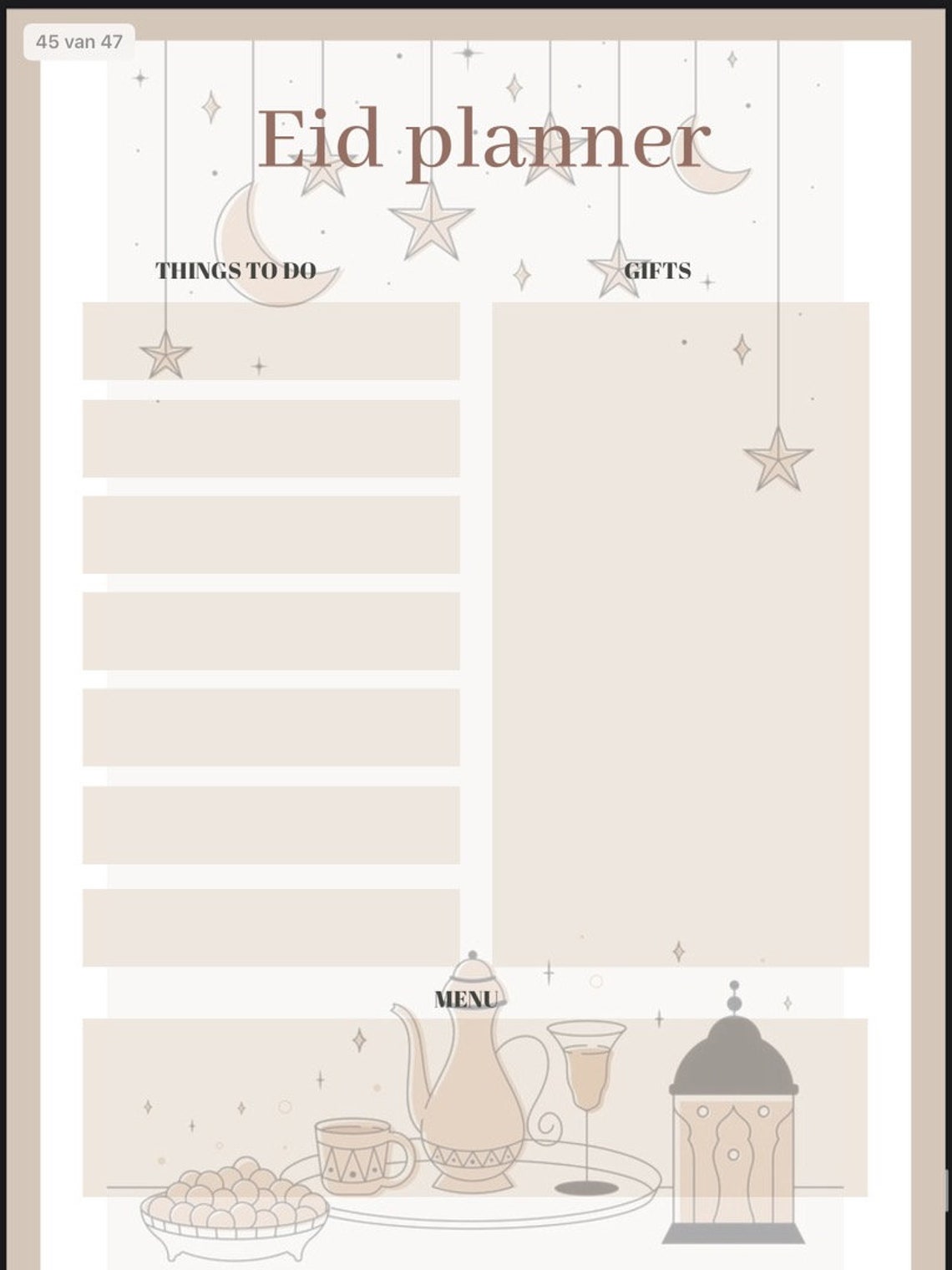 Ramadan Planner Printable, Instant Download, Productivity Planner ...