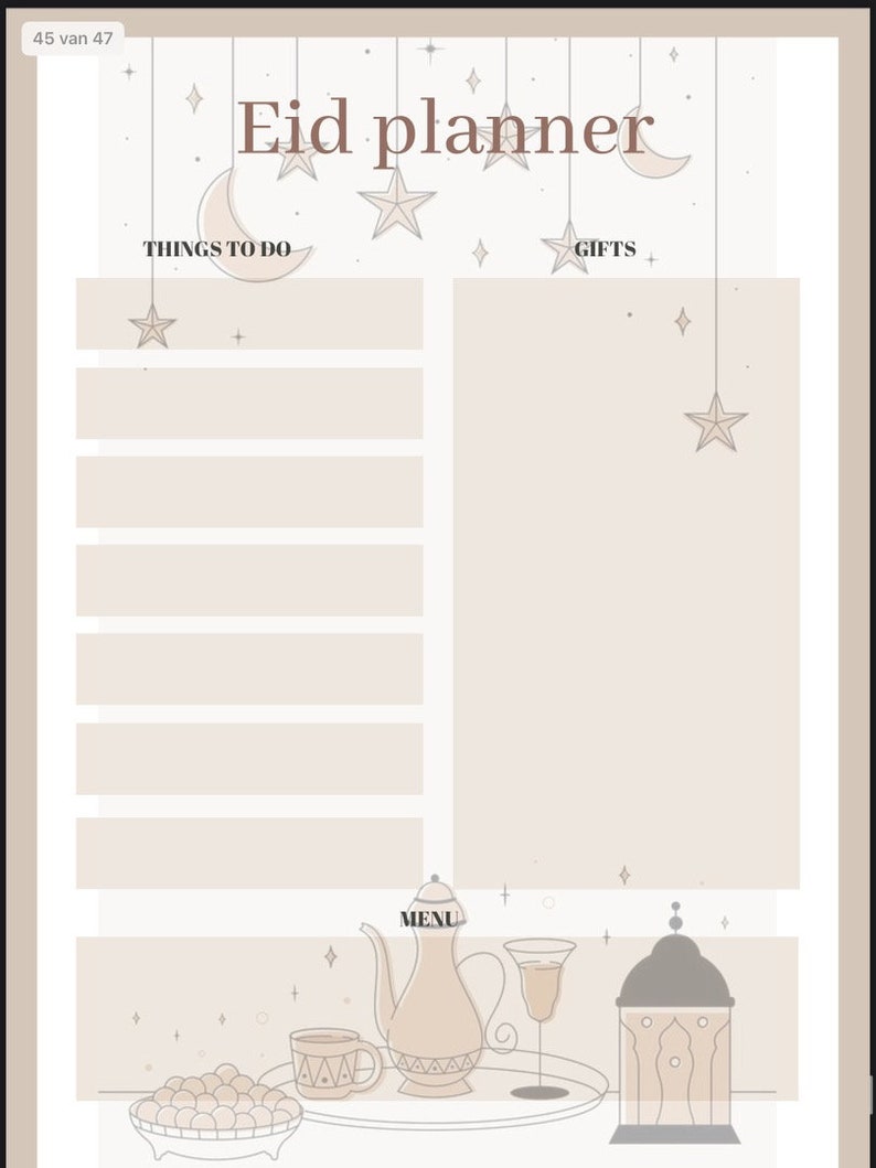 Ramadan Planner Printable, Instant Download, Productivity Planner ...