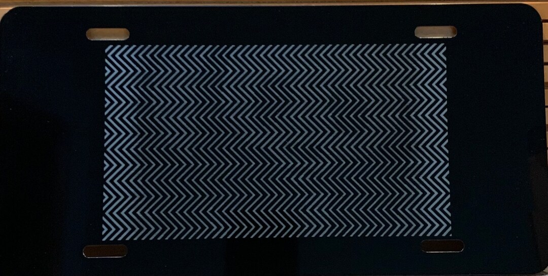 Panda Illusion - Black Aluminum Engraved Vanity Plate - Etsy