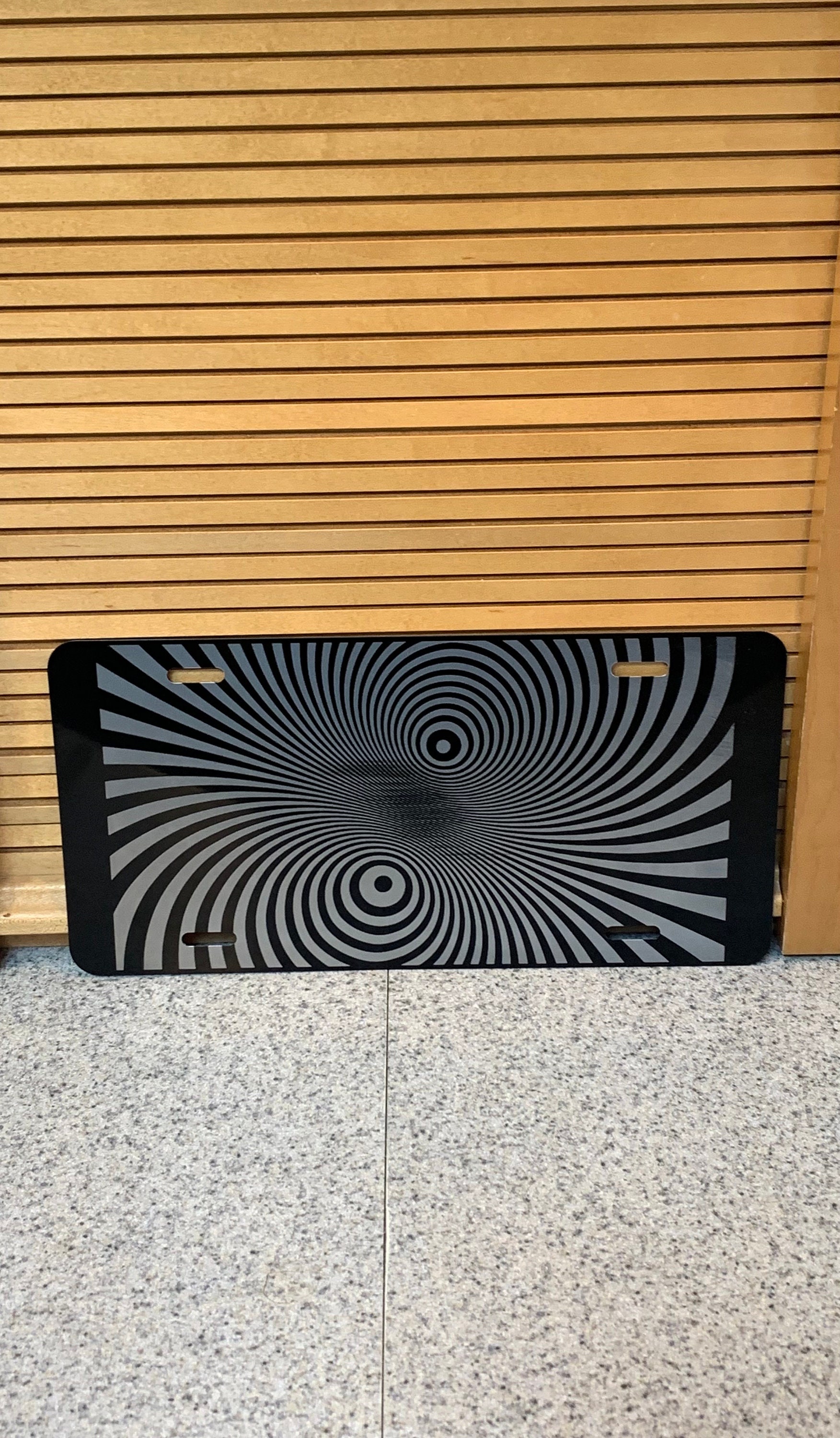 Trippy Nips Illusion Black Aluminum Engraved Vanity Plate - Etsy