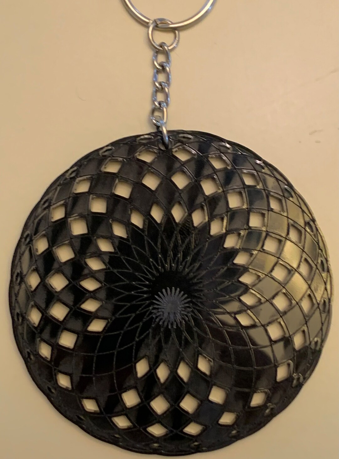 Sacred Geometry Diamond - Black Acrylic Bag Accessory - Etsy