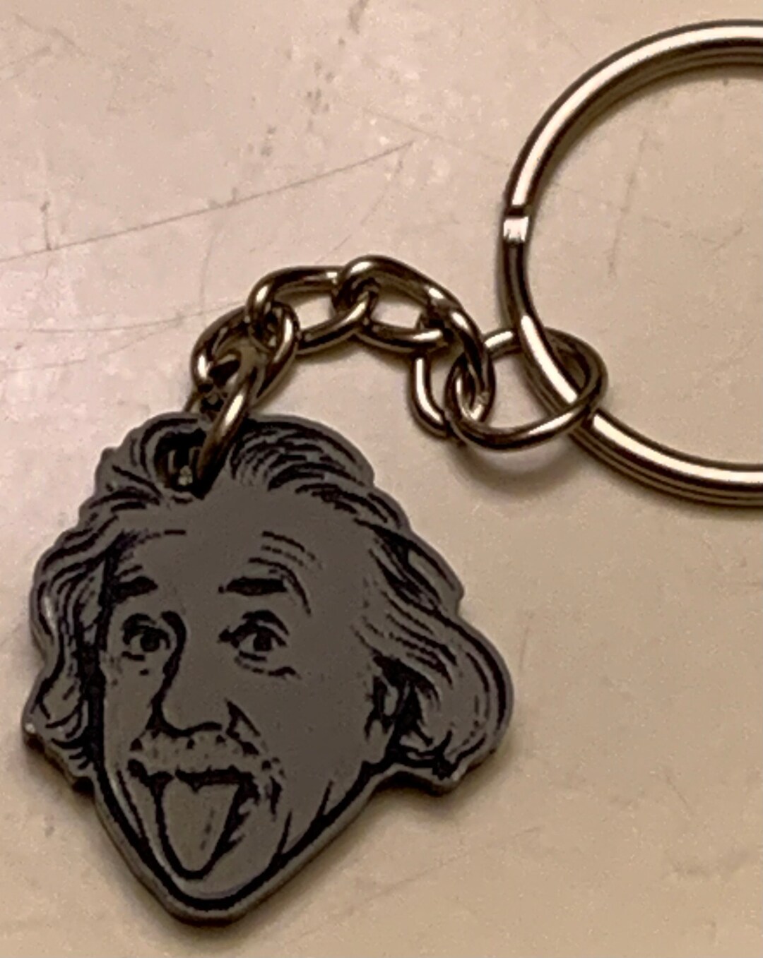 Black Acrylic Smaller Keychain einstein - Etsy