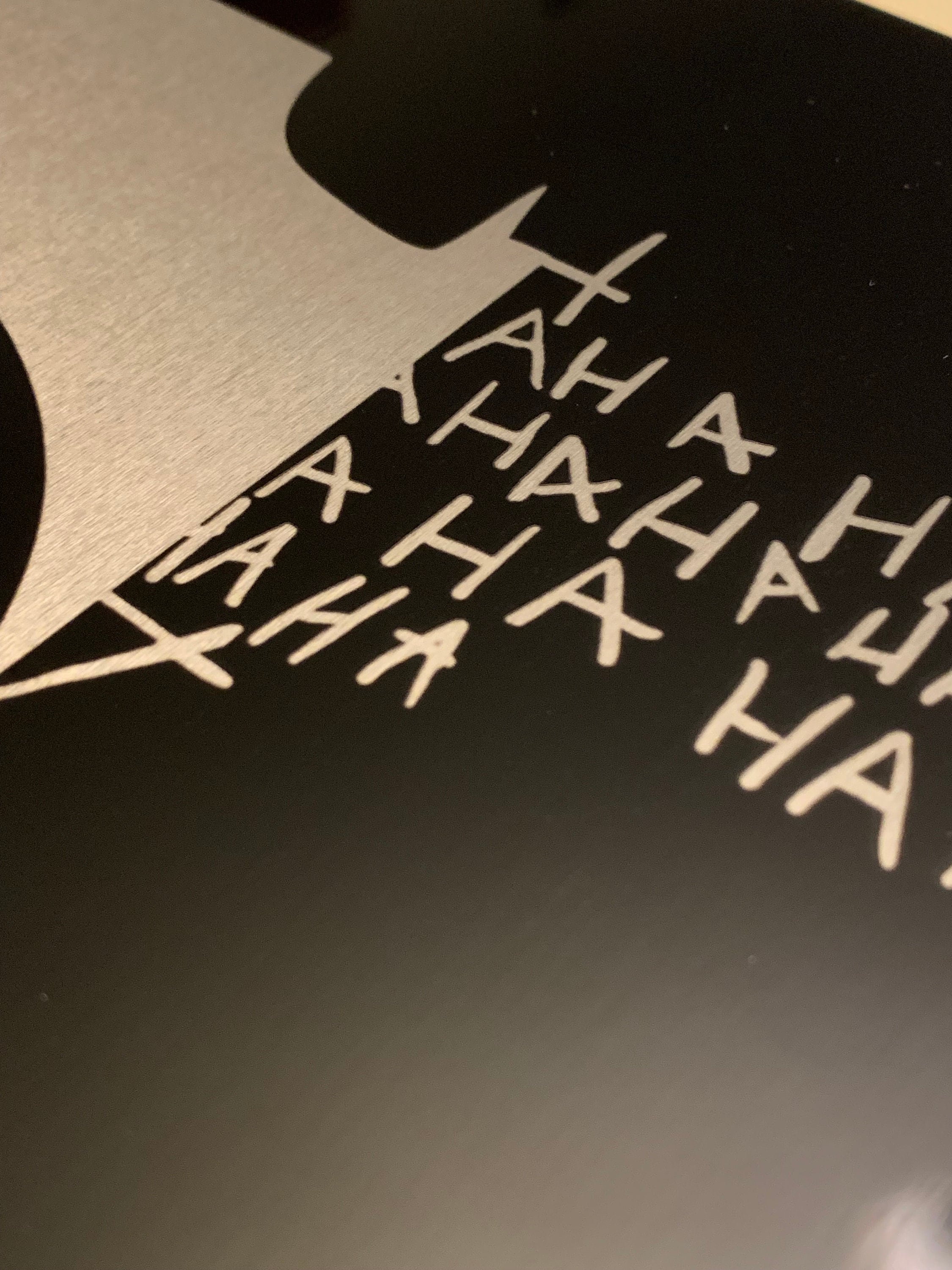 Grownup Batboy and Jester - Black Aluminum Engraved Vanity Plate - Etsy