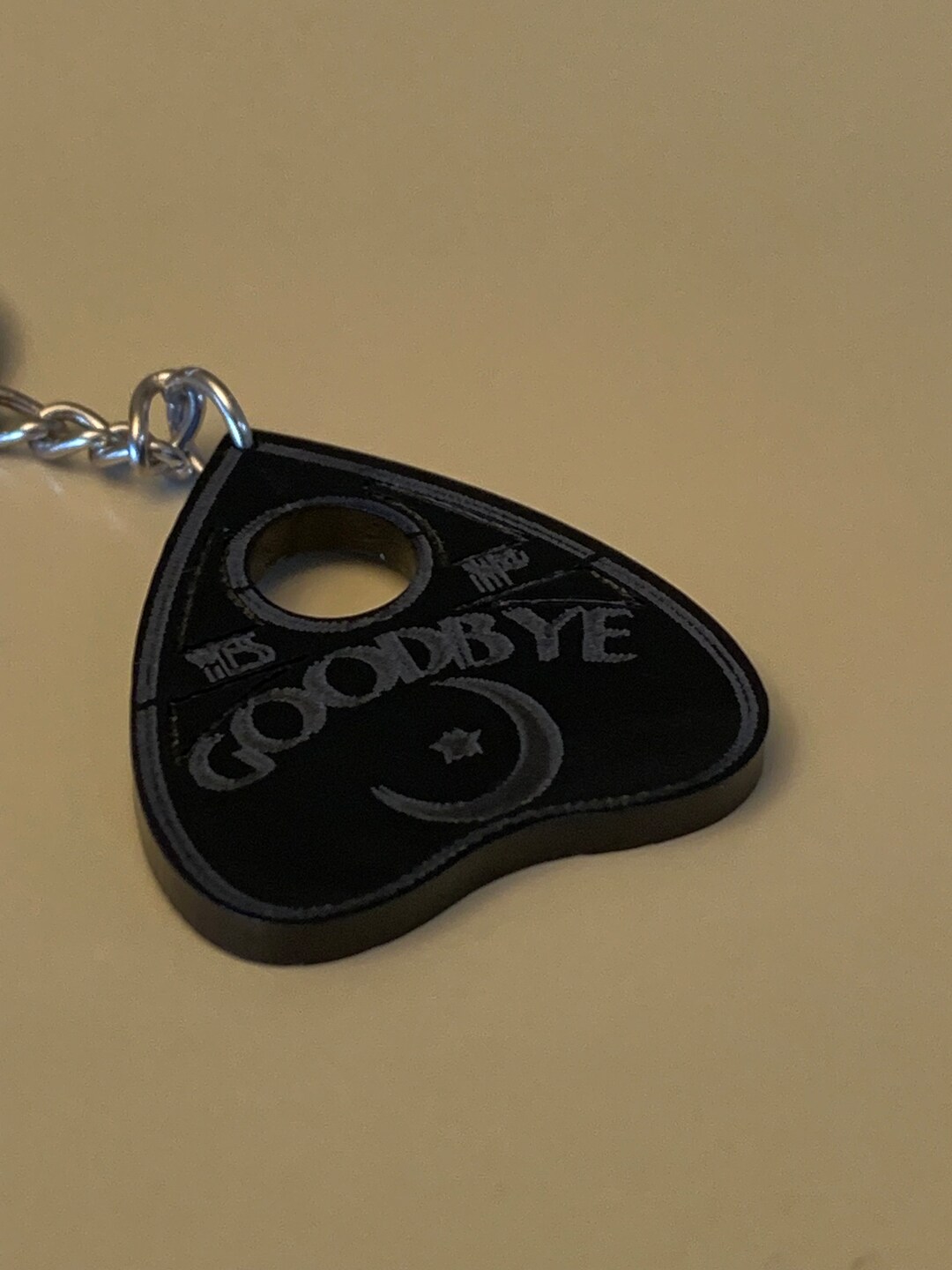 Ouija Board Planchette - Black Acrylic Keychain - Etsy