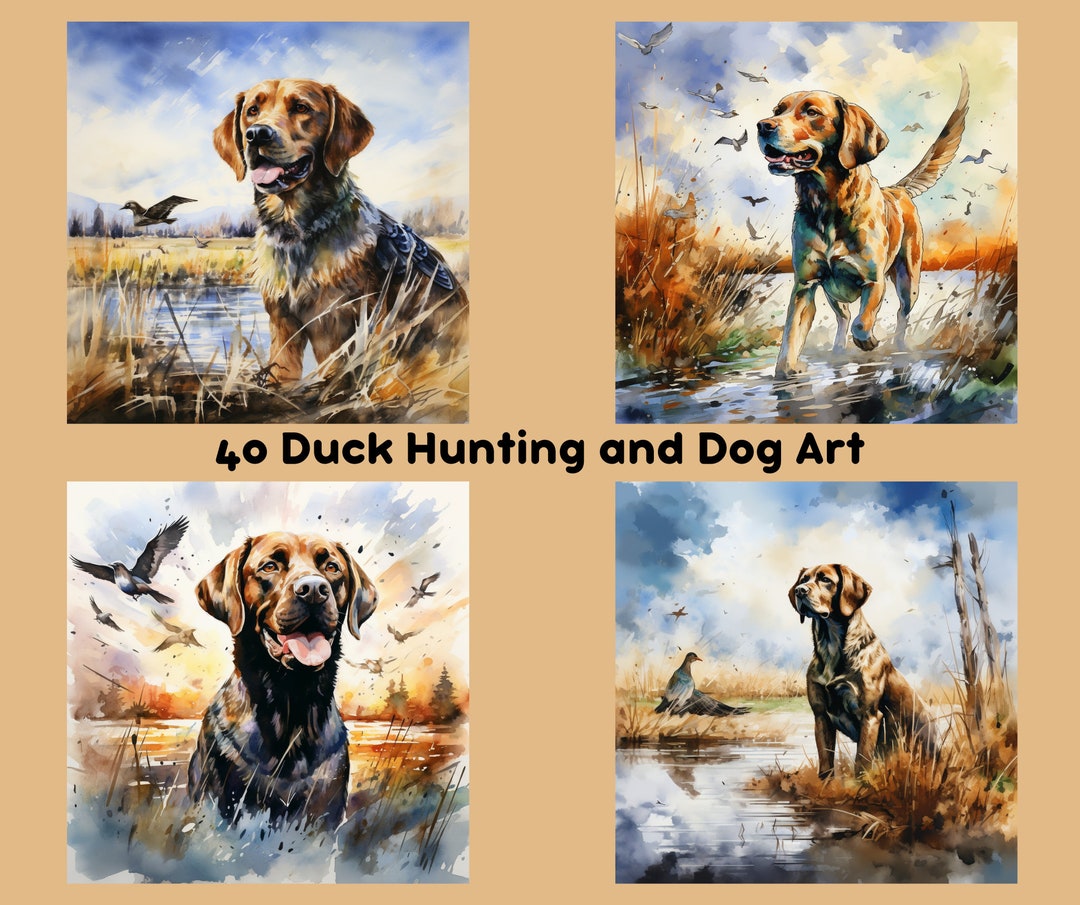 Duck Hunting and Hunting Dog Art - 40 Unique Pngs - Commercial Use ...