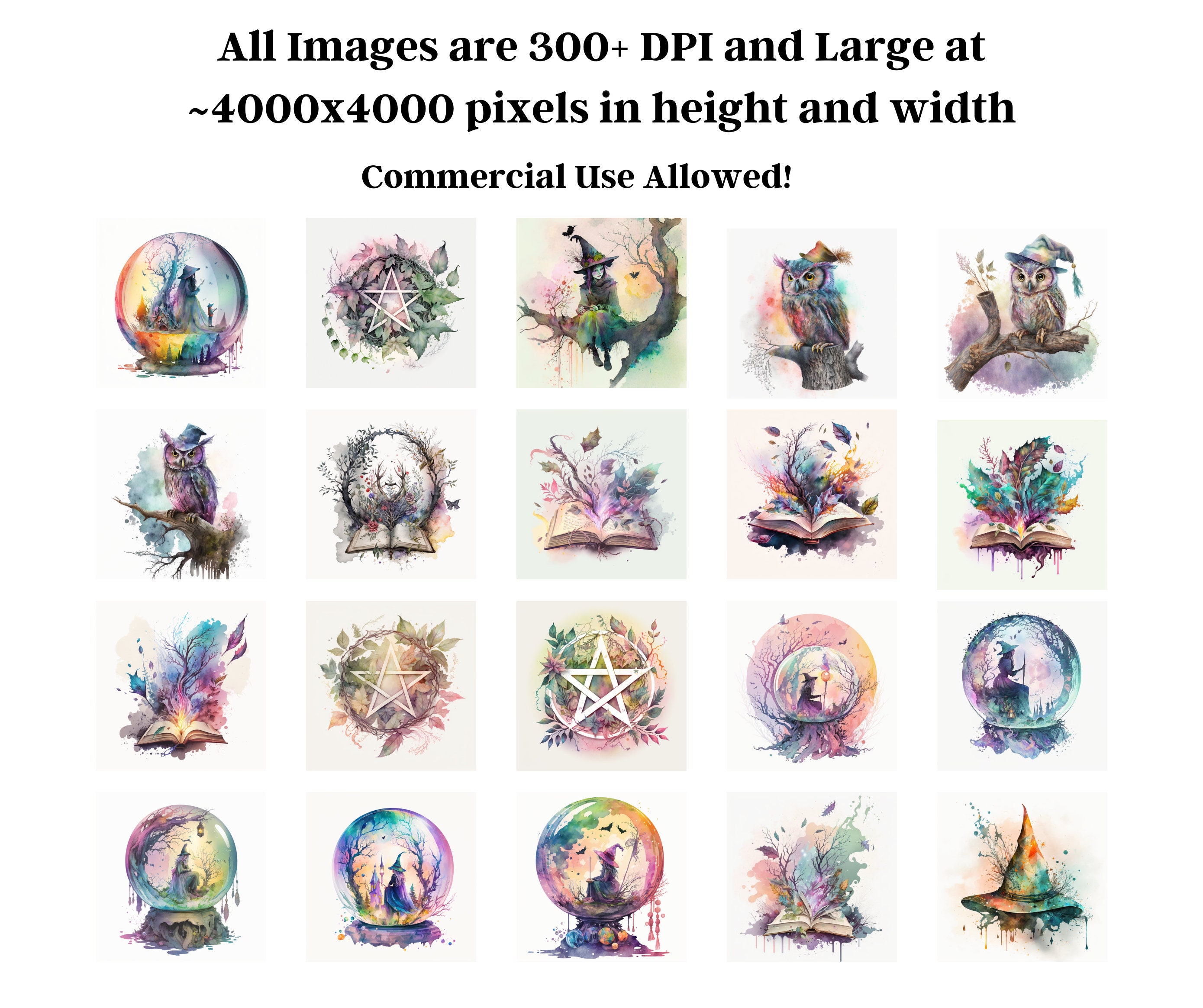 Witch Watercolor Pastel Light Colored Theme Art, Witchy Png, Dark Magic ...