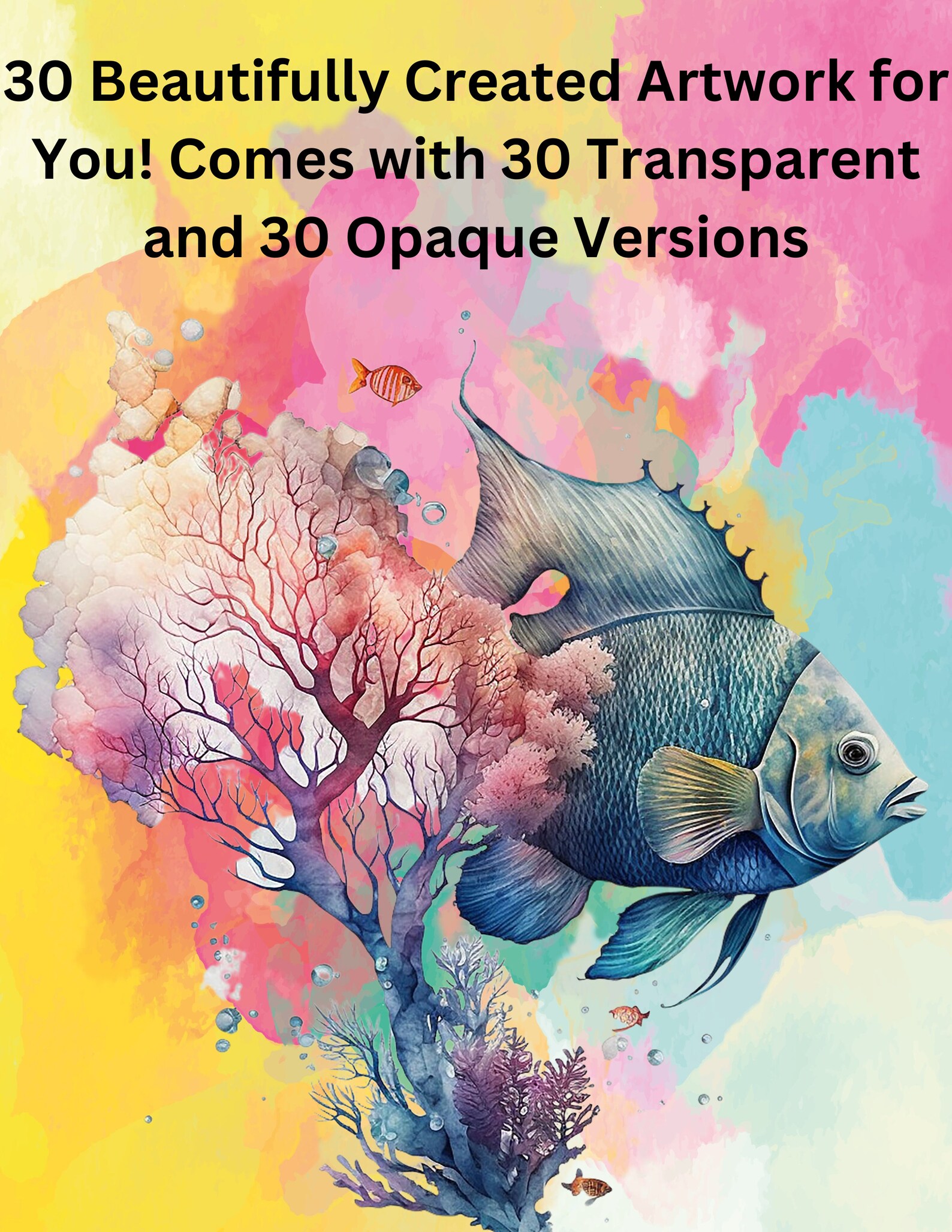 30 Fish Watercolor Clipart Images - Fish Art - Downloadable Print ...