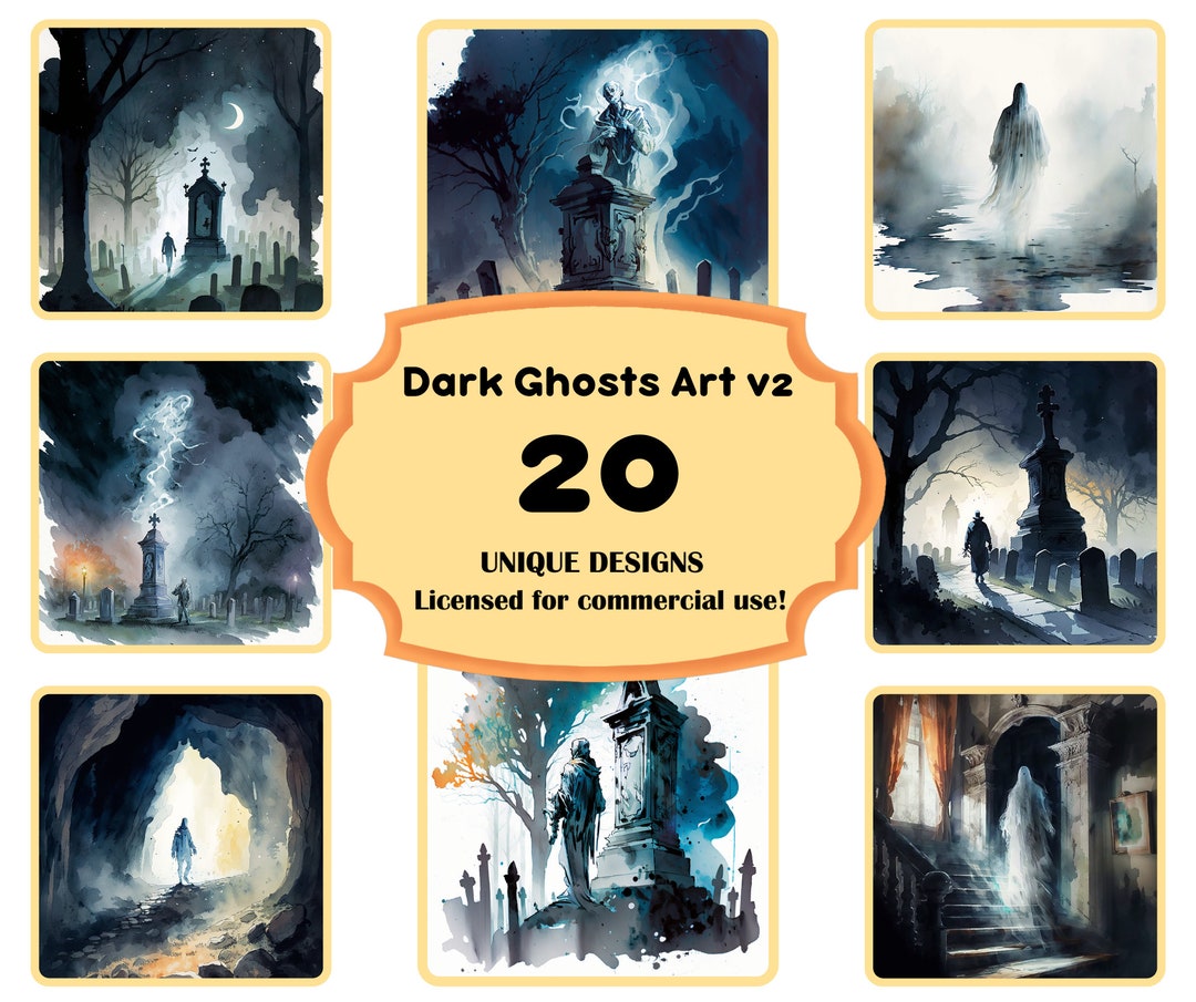 20 Dark Ghost Images V2 - Evil Ghosts Art - Ghost Clipart - Evil Ghosts ...