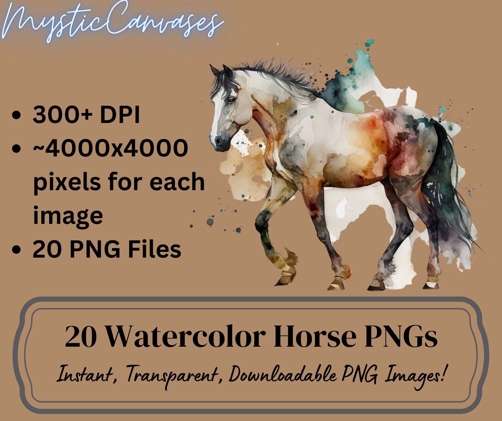20 Horse Pngs Horse Clipart Watercolor Horses Western Pngs Farm Animals ...