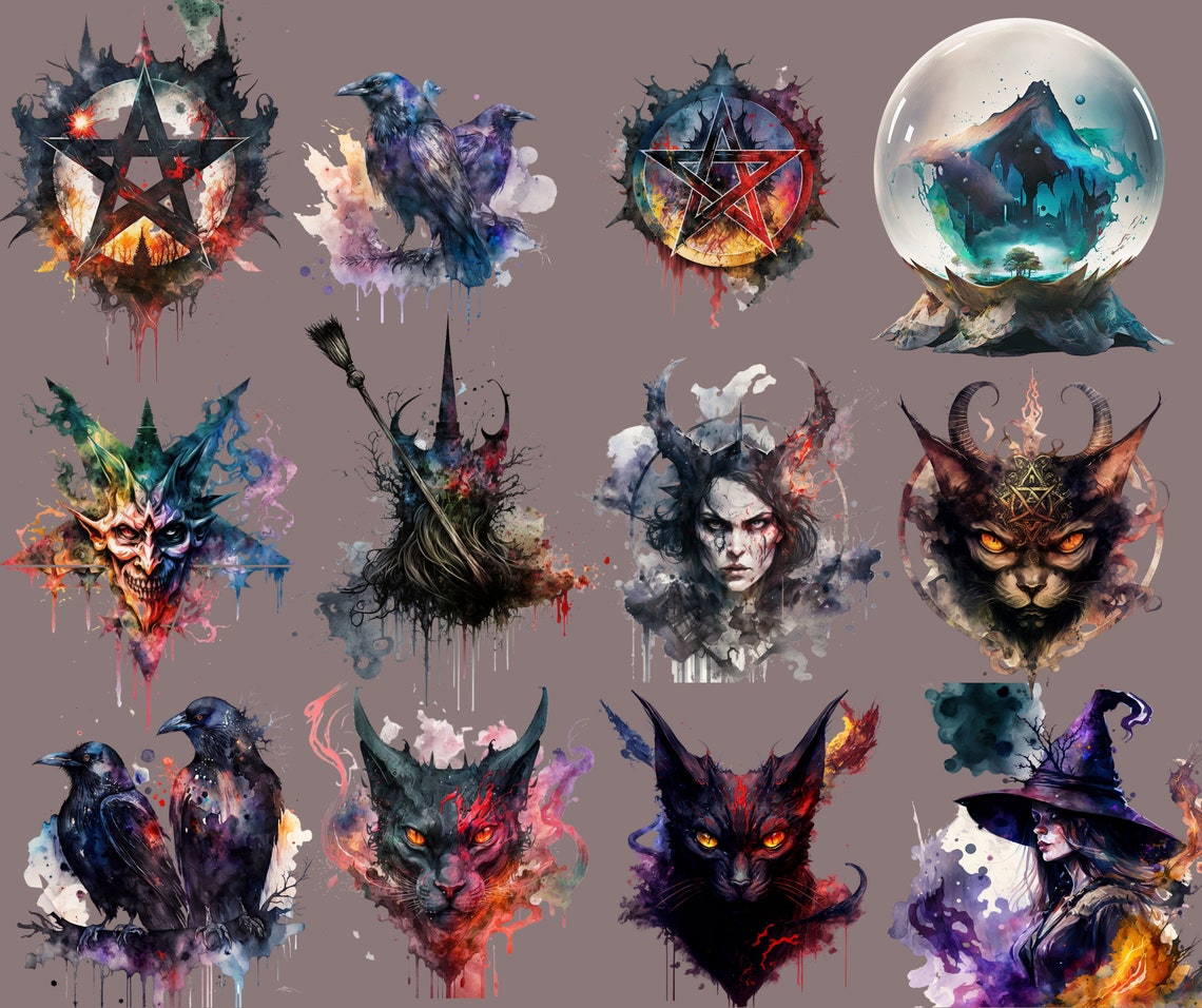 17 Dark Witch Clipart, Witch Clipart Png, Witch Wall Art, Magical Png ...