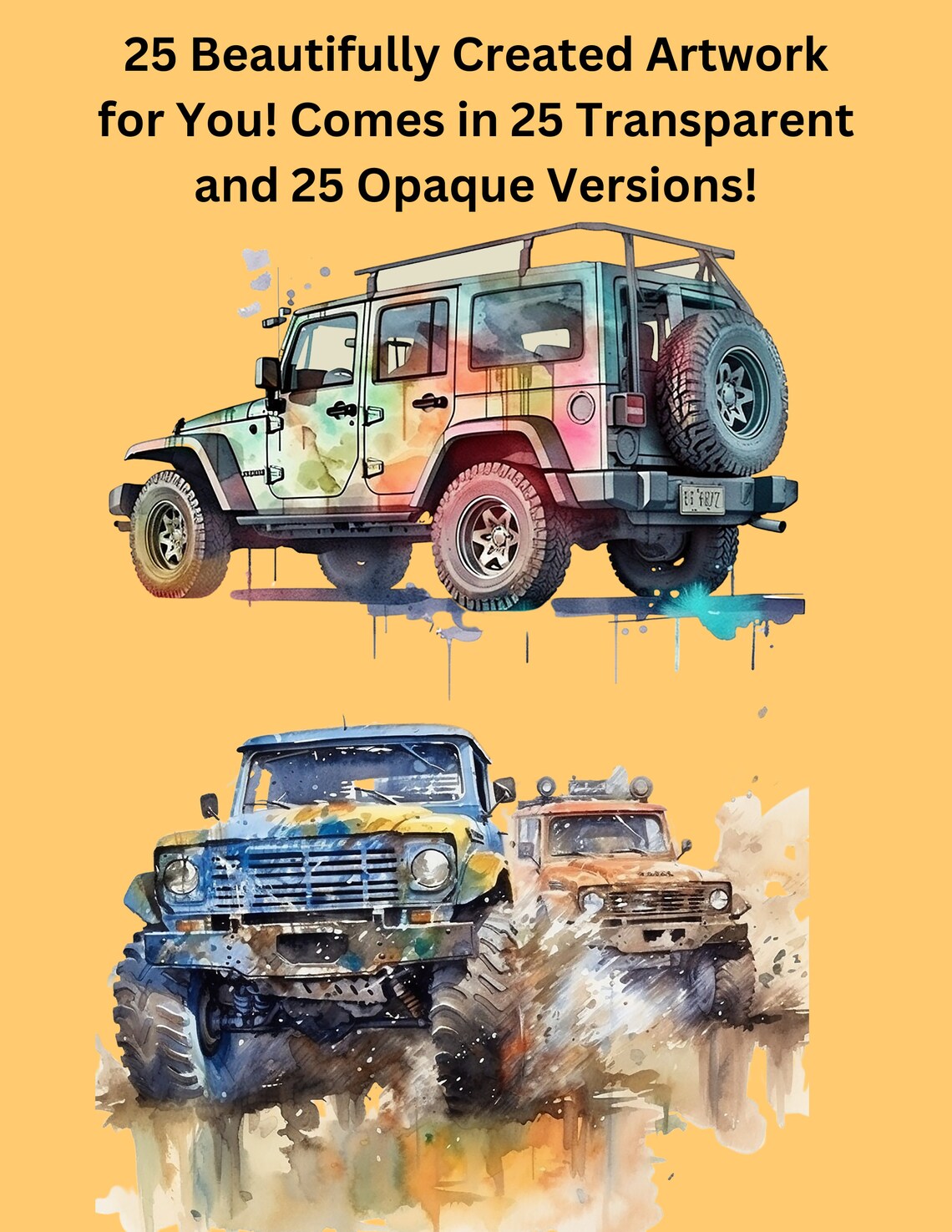 25 Cars and Cars in Mud Clipart off Road Vehicles Art Car in Mud Art ...