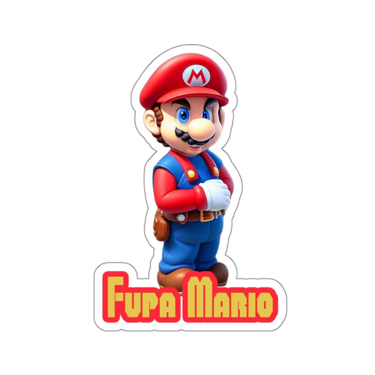 Fupa Mario Sticker Funny Mario Sticker Super Mario Bros - Etsy