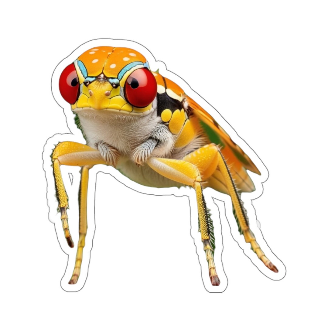 Realistic Bug Sticker Detailed Yellow Bug Sticker Abstract Nature
