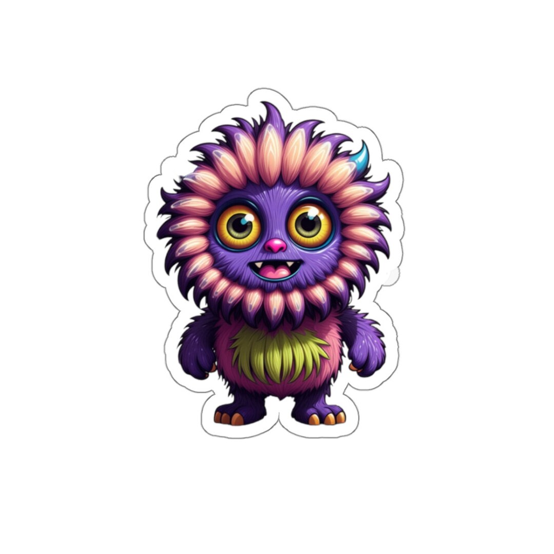 Cute Gremlin Sticker Rainbow Silly Monster Happy Gremlin Sticker ...