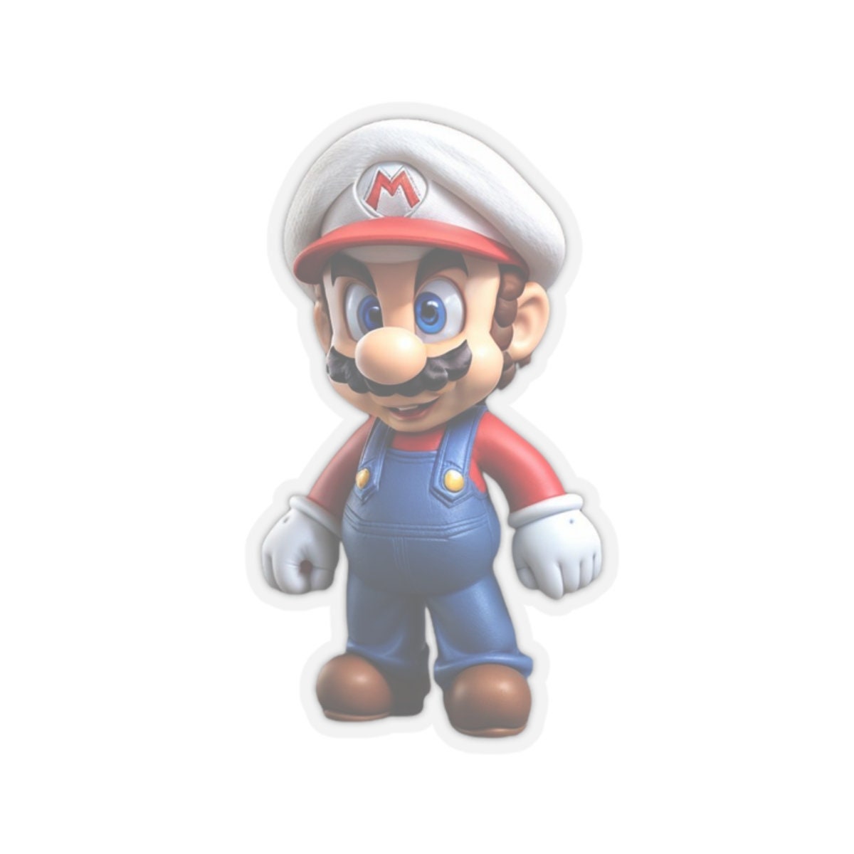 White Hat Mario Sticker Animated Mario Wearing White Hat Sticker ...