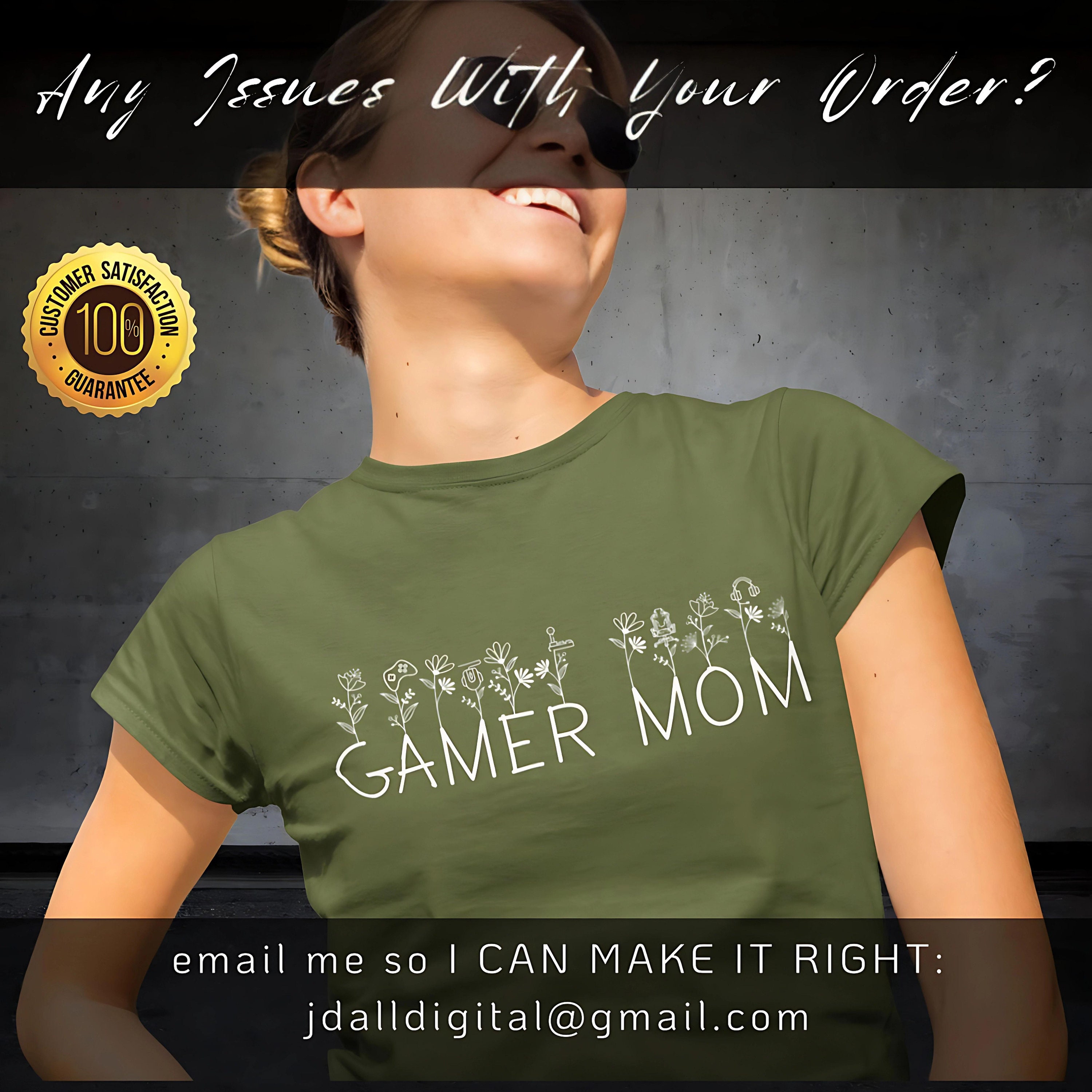 Gamer Mom Floral Tee, Perfect for New and Expecting Gamers, Video Game ...
