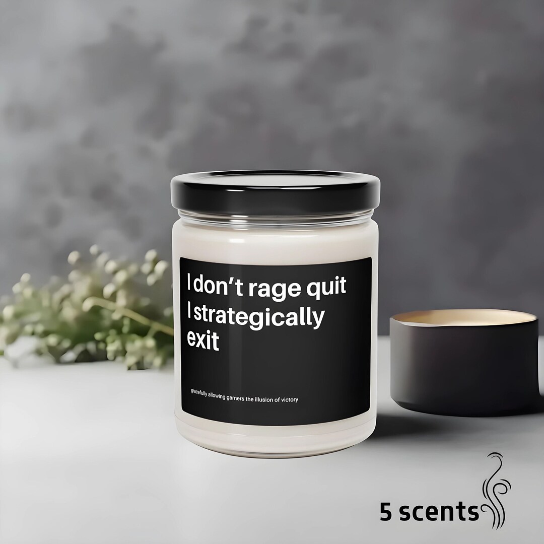 I Don't Rage Quit Gamer Candle, Game Lover Candles, Videogame Candle ...