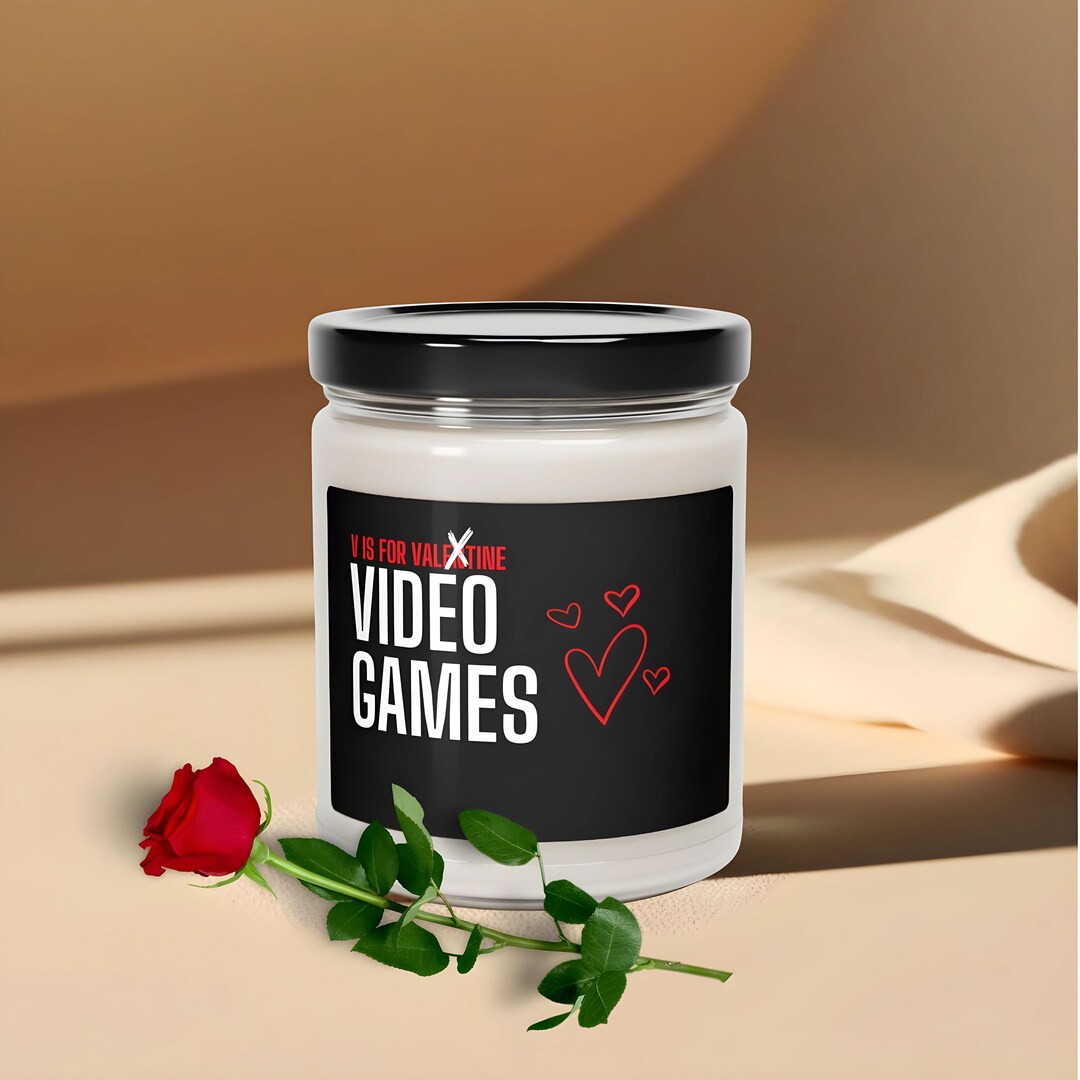 V is for Video Games Gamer Candle Gaming Boyfriend Gift, Video Game ...