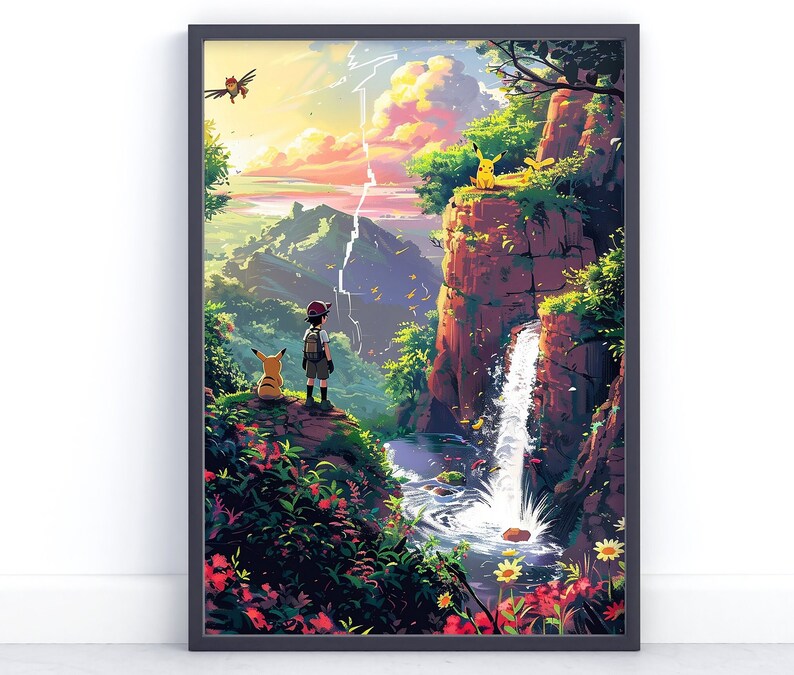 Pokemo Poster, Pokemo Art, Pokemo Print, Pokemo Gift, Pokemo Png ...