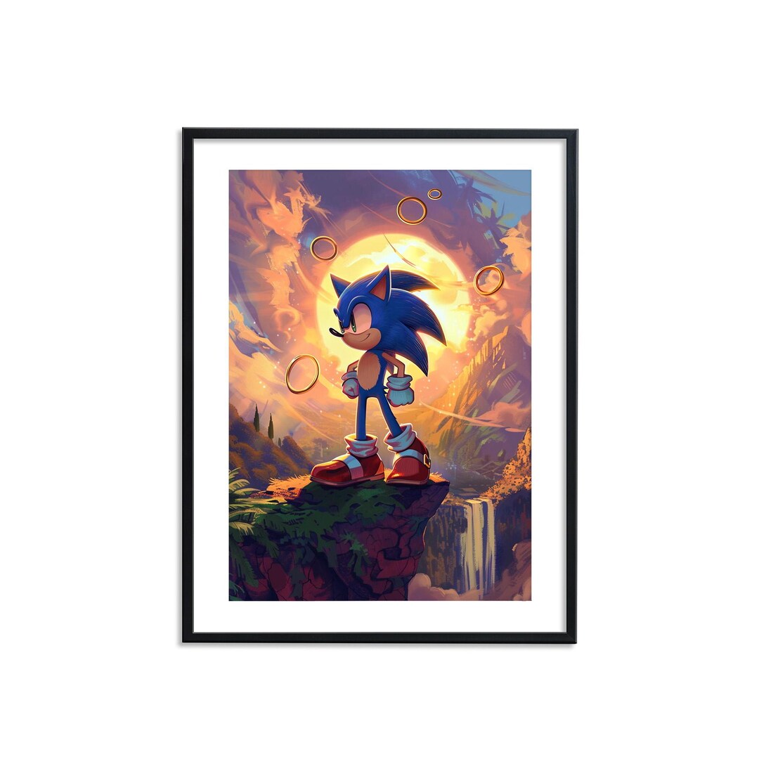 Sonic Hedgehog Prints, Watercolor Posters, Sonic Game Poster Printable ...