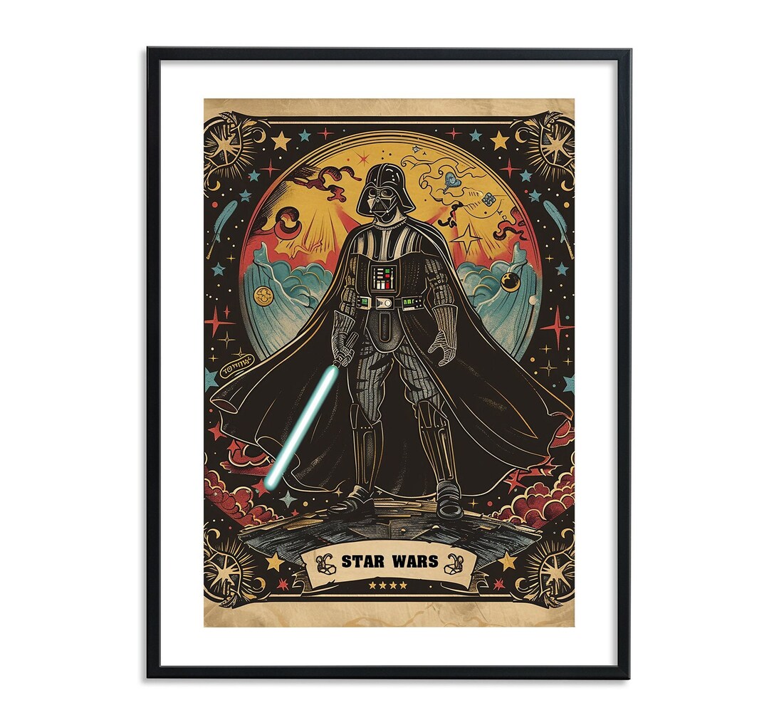 Star Wars Poster Set of 4, Wall Art Decor, Star Wars Print, Star Wars ...