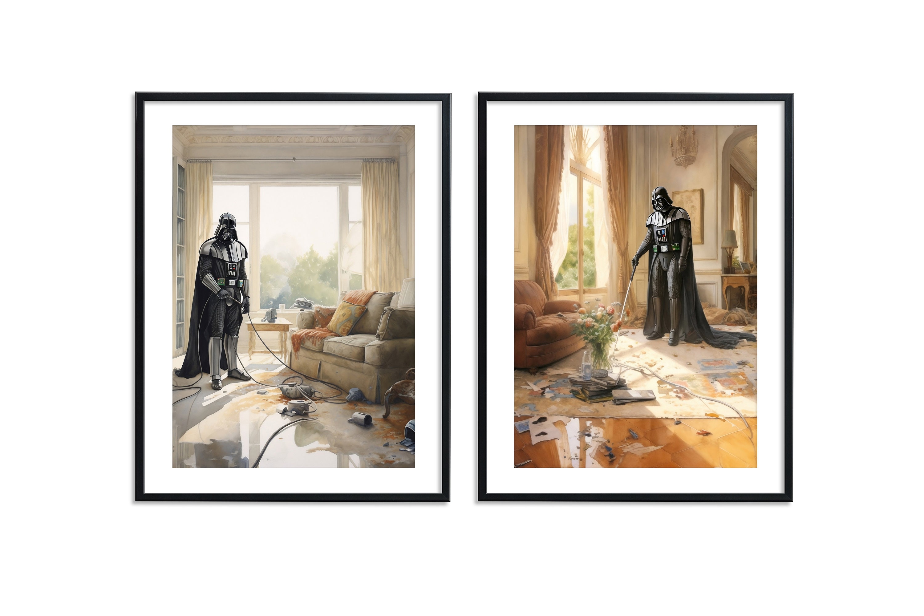 Star Wars Poster Set of 6 Printable Wall Art Darth Vader - Etsy