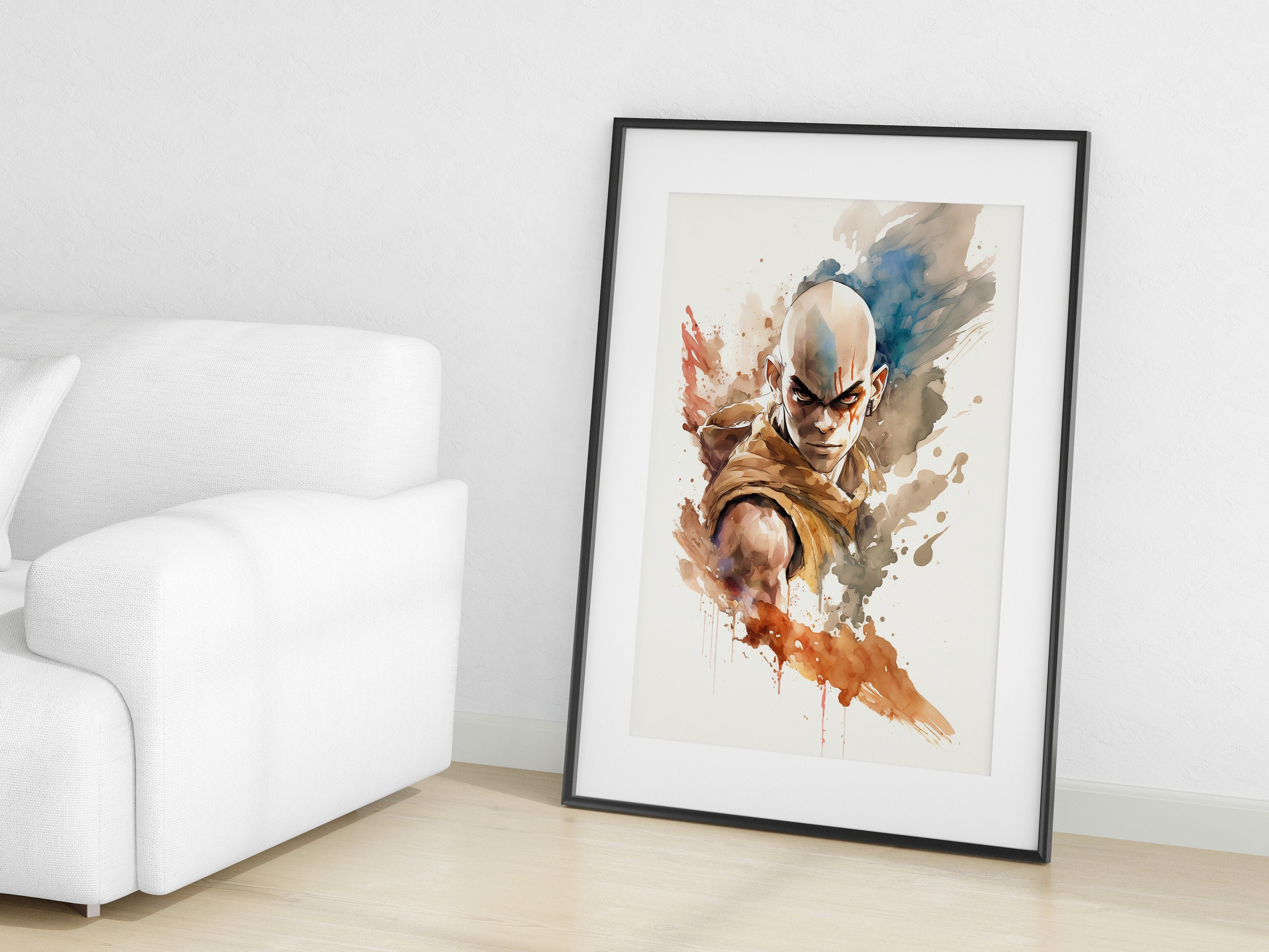 Avatar the Last Airbender Poster Set of 4, Watercolor Avatar Paintings ...