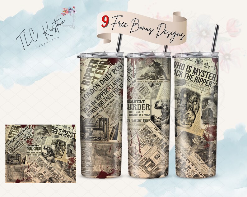 Jack the Ripper Newspaper Articles Tumbler Wrap 20oz & 30oz - Etsy