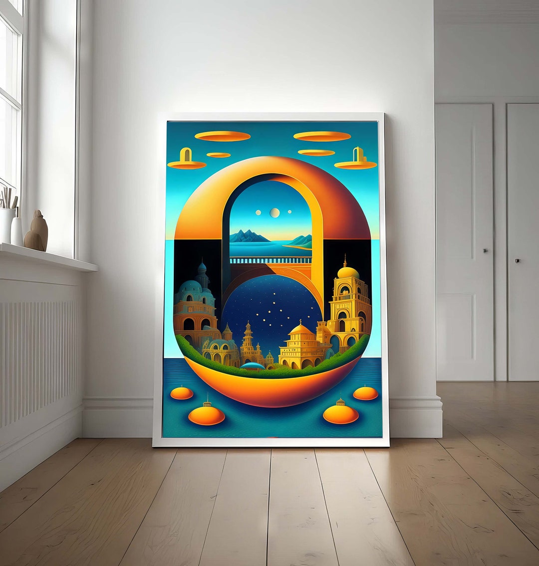Atlantis City, 5-in-1 Bundle, Fantasy Art, Surrealism, Wall Painting ...
