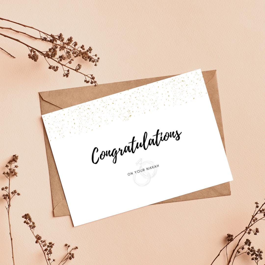 Muslim Greeting Card Nikah Card Dua Card Islamic New Baby Cards Muslim ...