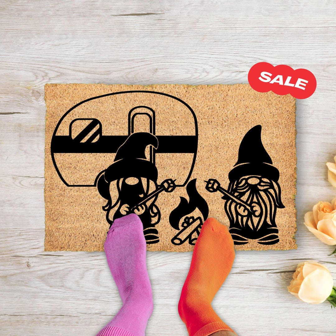 Custom Personalized Camper RV Door Mat Family Welcome Doormat Hiker ...