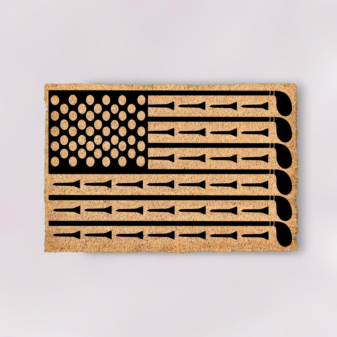 Custom Personalized Golf USA Door Mat Golfing Family Doormat Pro Golfer ...
