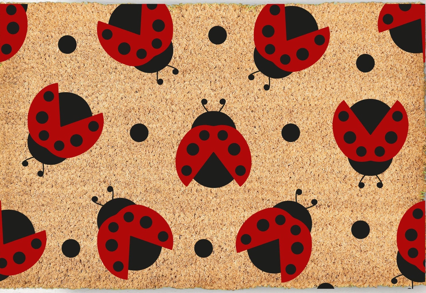 Custom Personalized Ladybug Pattern Red Black Polka Dots Bugs Cute ...