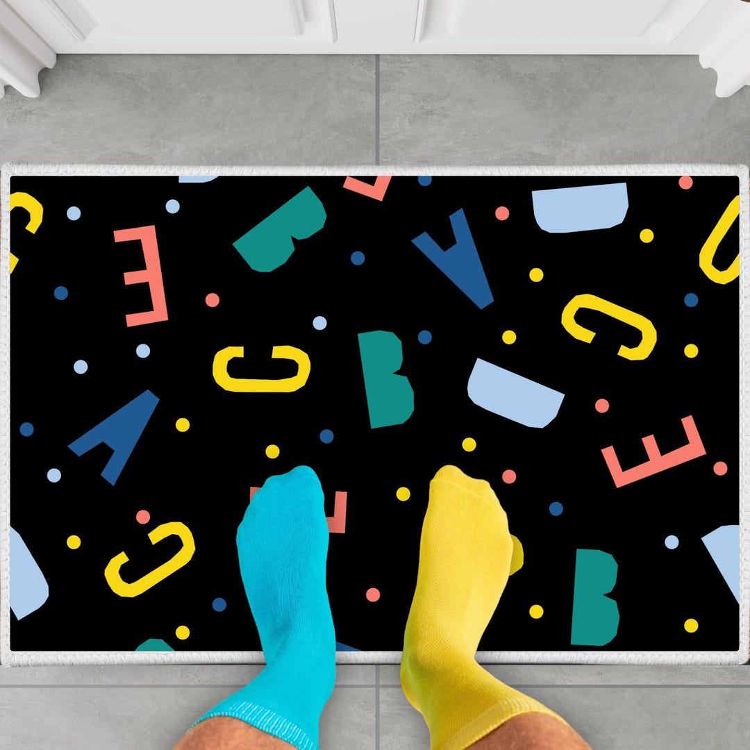 Colorful Alphabet Print Doormat Classroom Door Mat English Teacher ...