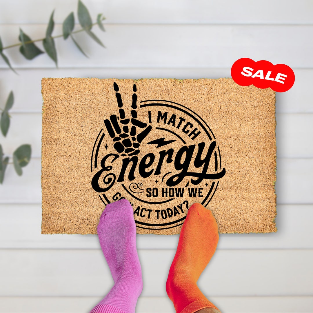 Custom Personalized Snarky Skeleton Door Mat Gothic Funny Humor Skull ...